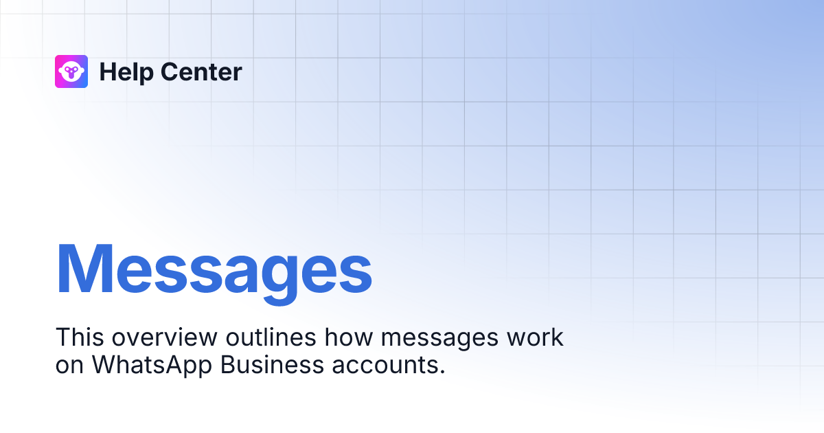 Messages | Help Center